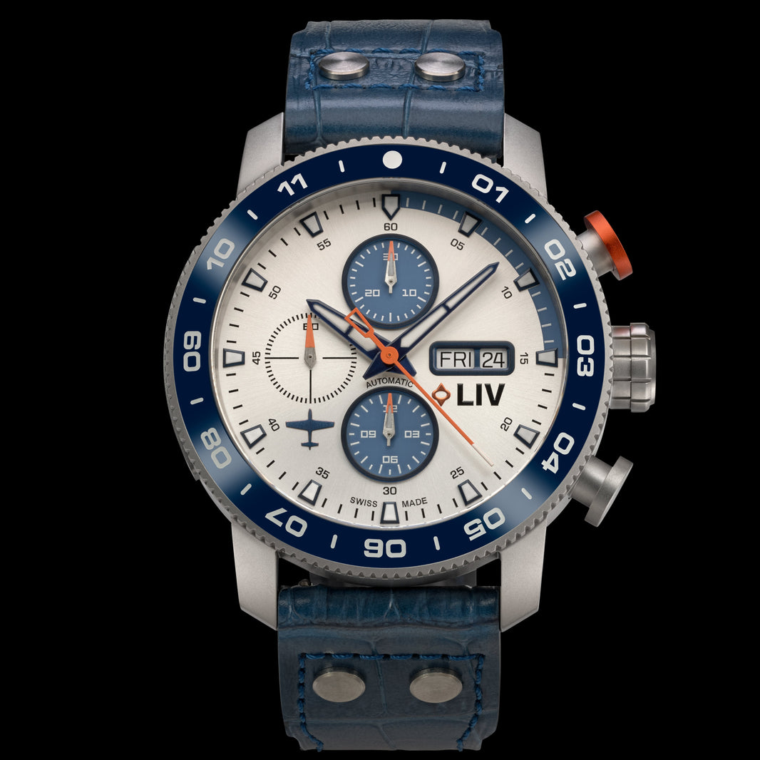 Shop P-51 Big Pilot Swiss Auto Chronograph – LIV Swiss Watches