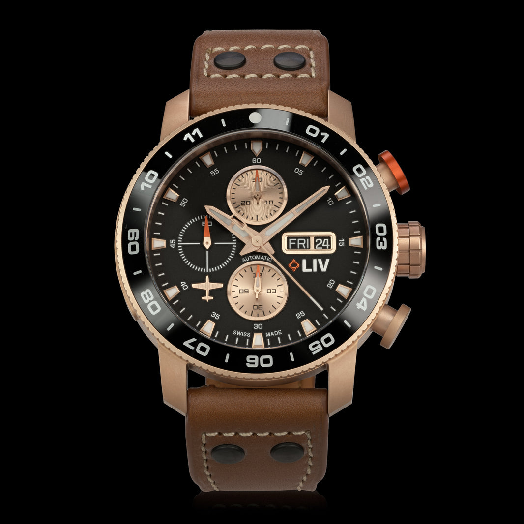 Shop P-51 Big Pilot Swiss Auto Chronograph – LIV Swiss Watches