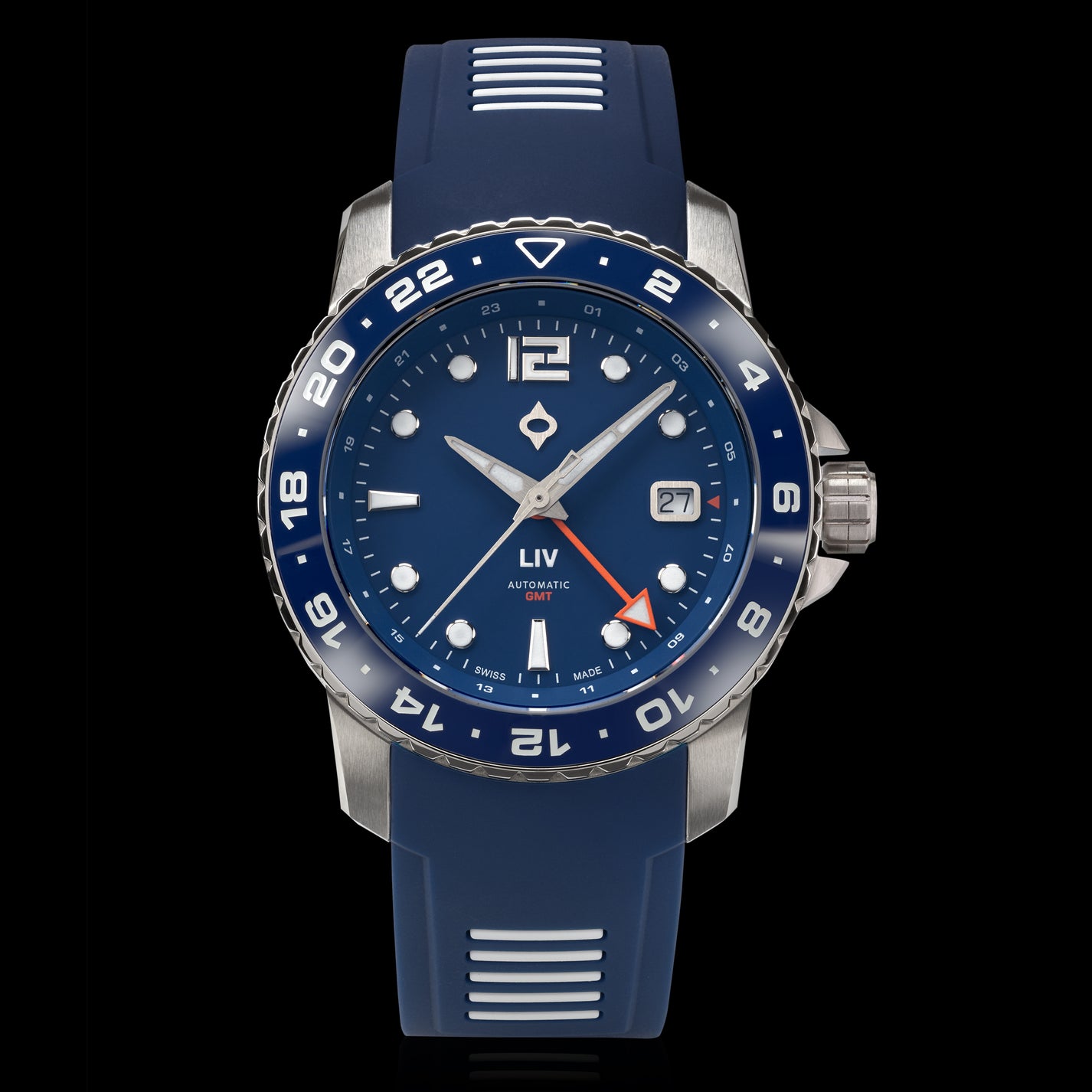 Trekker GMT Blue / Steel – LIV Swiss Watches