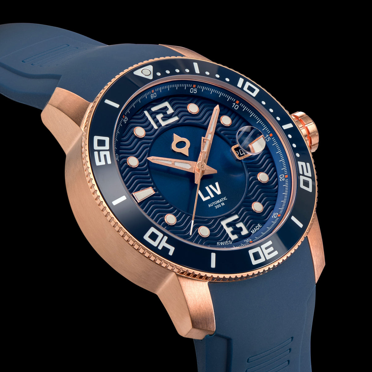 Shop GX-Diver's 44mm Rose Gold Cobalt Swiss Made Auto Watch – LIV Swiss ...