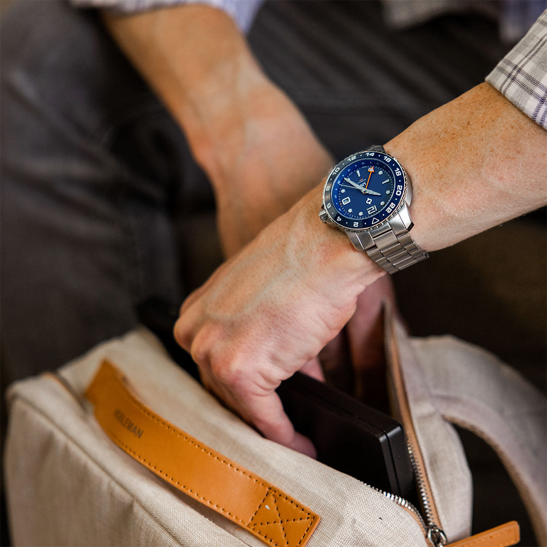 Trekker Auto GMT Blue – LIV Swiss Watches