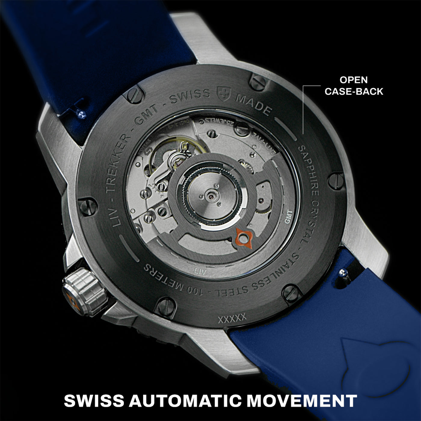 Trekker GMT Blue / Steel – LIV Swiss Watches