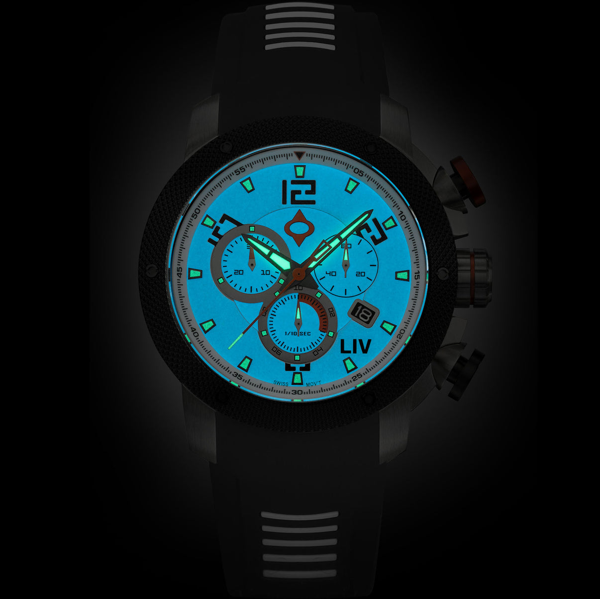 GX1 Dual Lume 1/10th Of a Sec Chrono – LIV Swiss Watches