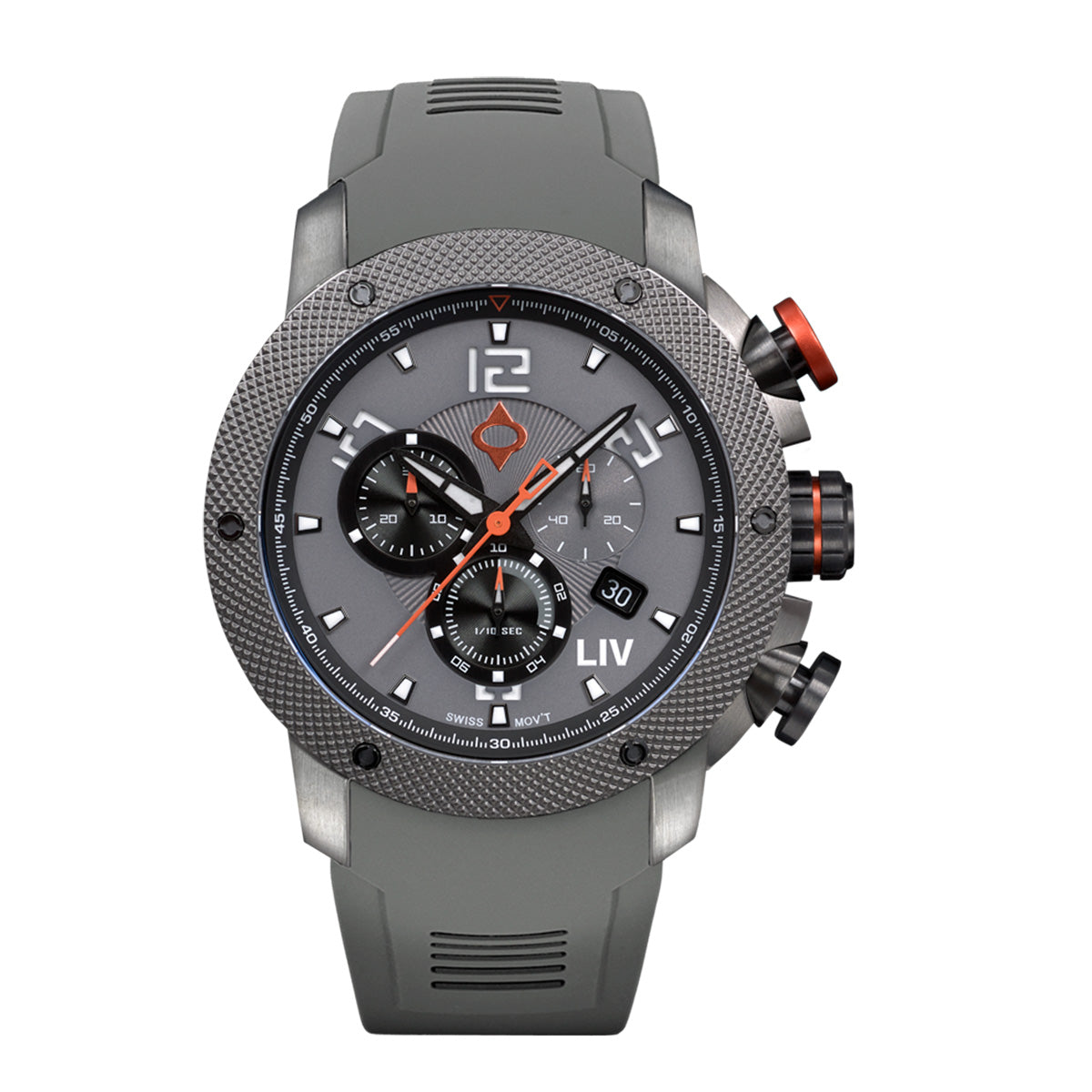 LIV Cool Gray GX1 Swiss Chronograph – LIV Swiss Watches