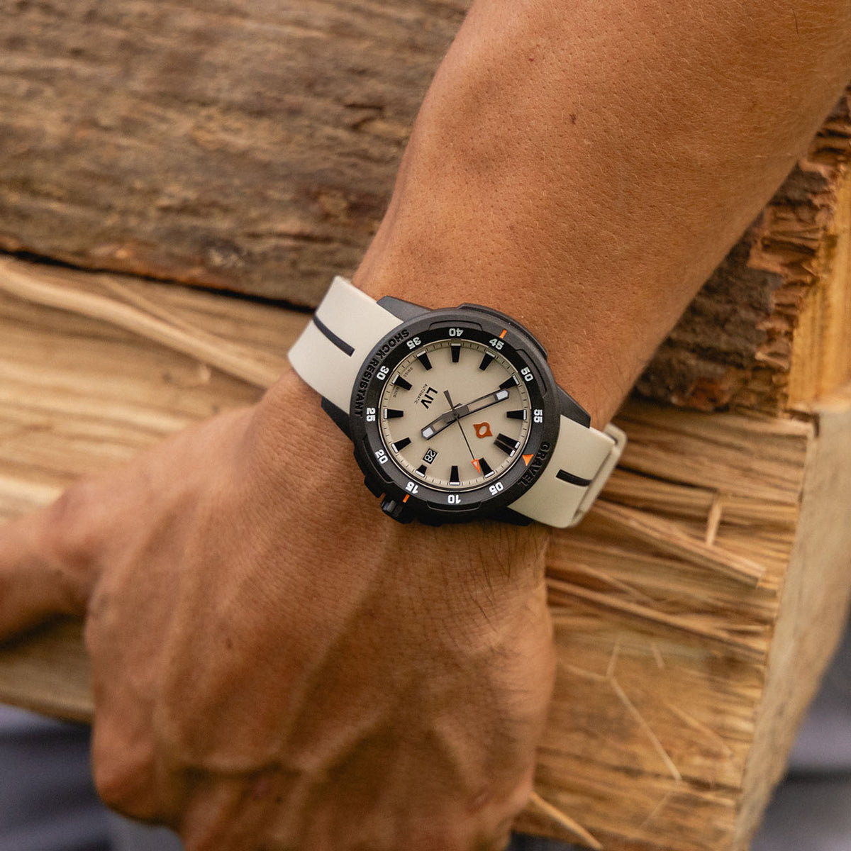 Shop Custom Gravel Double Injected Silicone Strap 22mm – LIV Swiss Watches