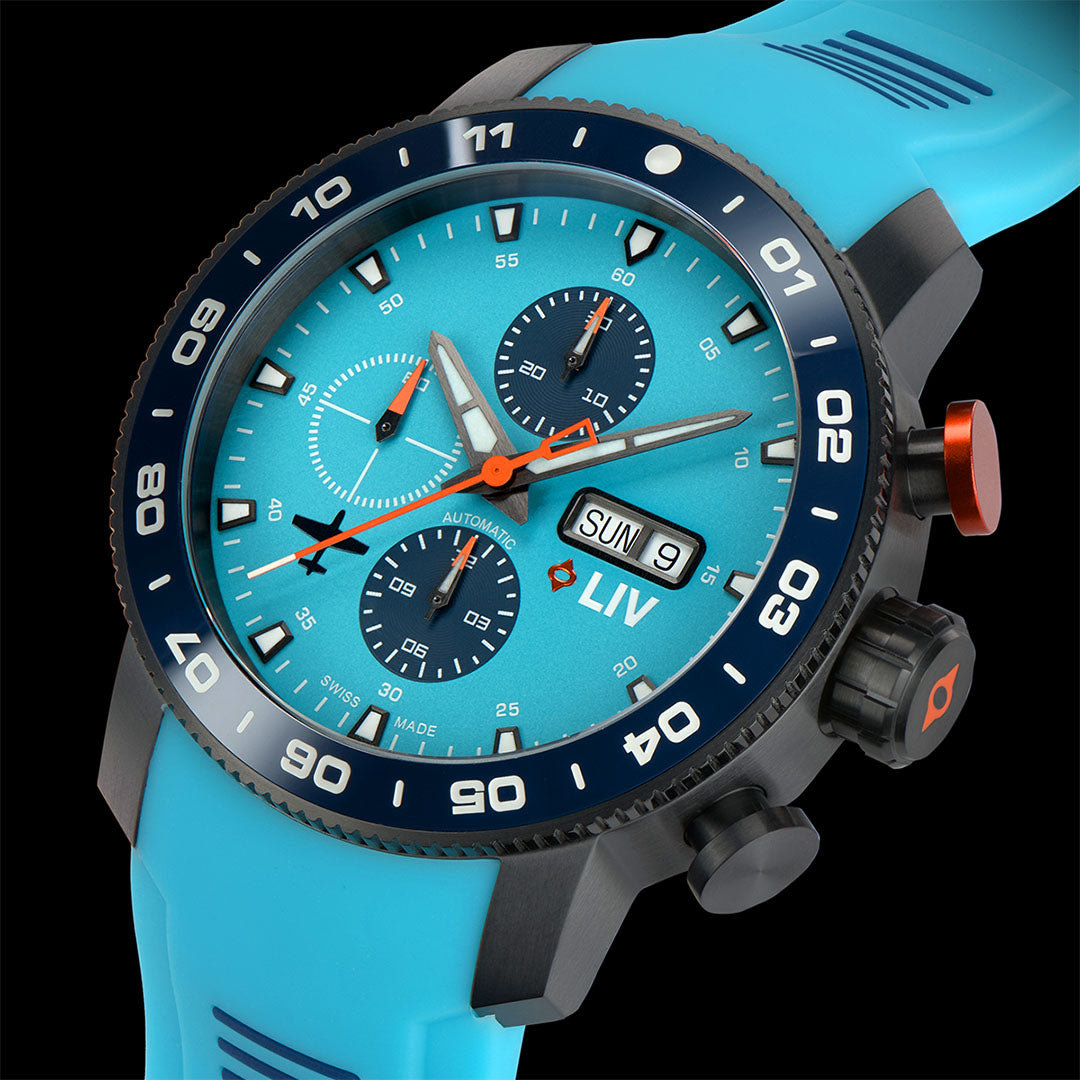 P-51 CRIPES A' MIGHTY Swiss Made Automatic Chronograph Watch – LIV ...