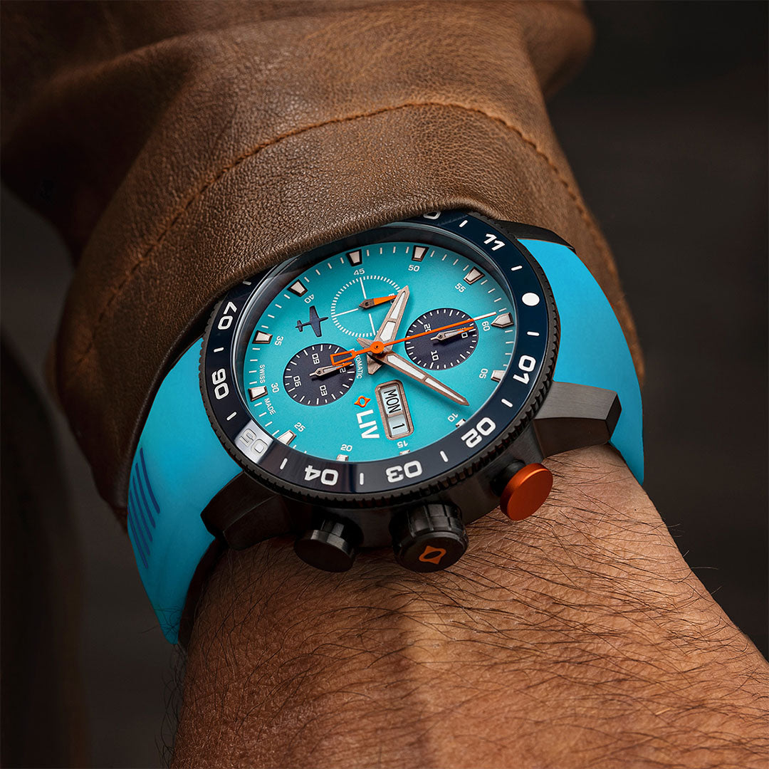 P-51 CRIPES A' MIGHTY Swiss Made Automatic Chronograph Watch – LIV ...