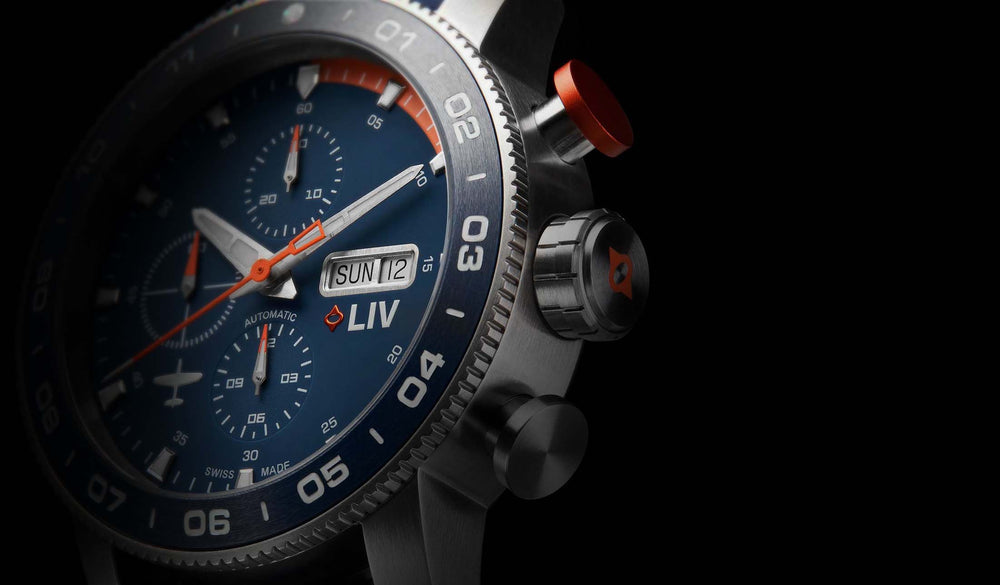 Shop P-51 Pilot Swiss Auto Chronograph – LIV Swiss Watches