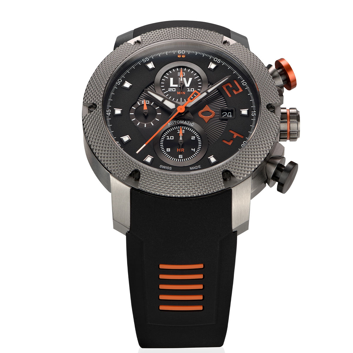 Shop Signature in Gray LIV GX-AC Swiss Made Automatic Chronograph – LIV ...