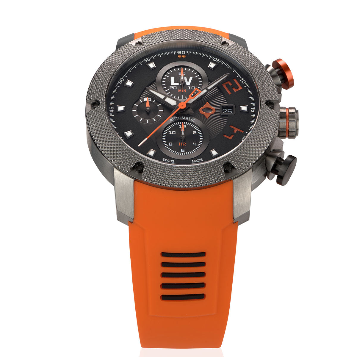 Shop Signature in Gray LIV GX-AC Swiss Made Automatic Chronograph – LIV ...