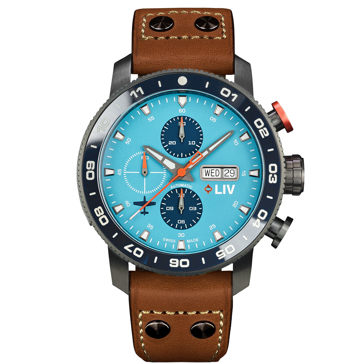 P-51 BIG PILOT CRIPES A' MIGHTY Swiss Made Automatic Chronograph Watch ...
