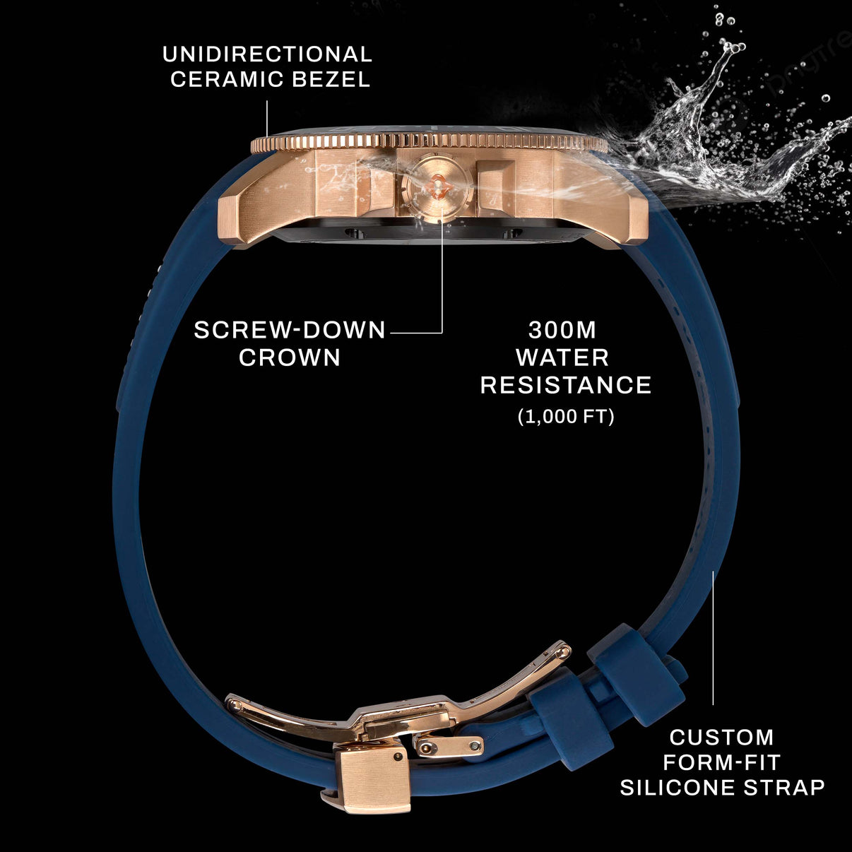 NEW! GX-Diver's 41mm Rose Gold Cobalt – LIV Swiss Watches