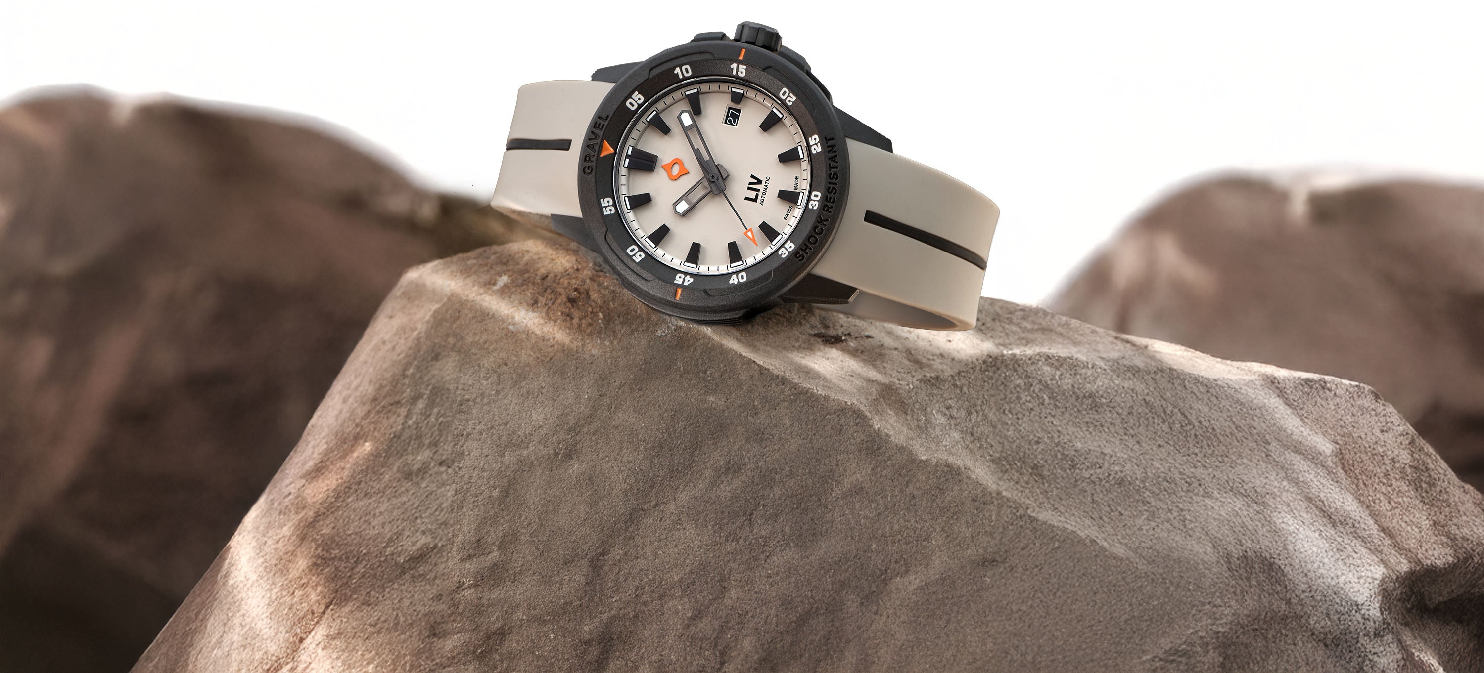 GRAVEL 001 Rugged Swiss Automatic Watch – LIV Swiss Watches