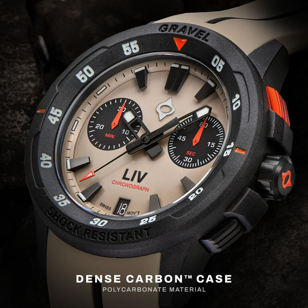 GRAVEL 002 CACTUS GRAY RUGGED SWISS CHRONOGRAPH – LIV Swiss Watches