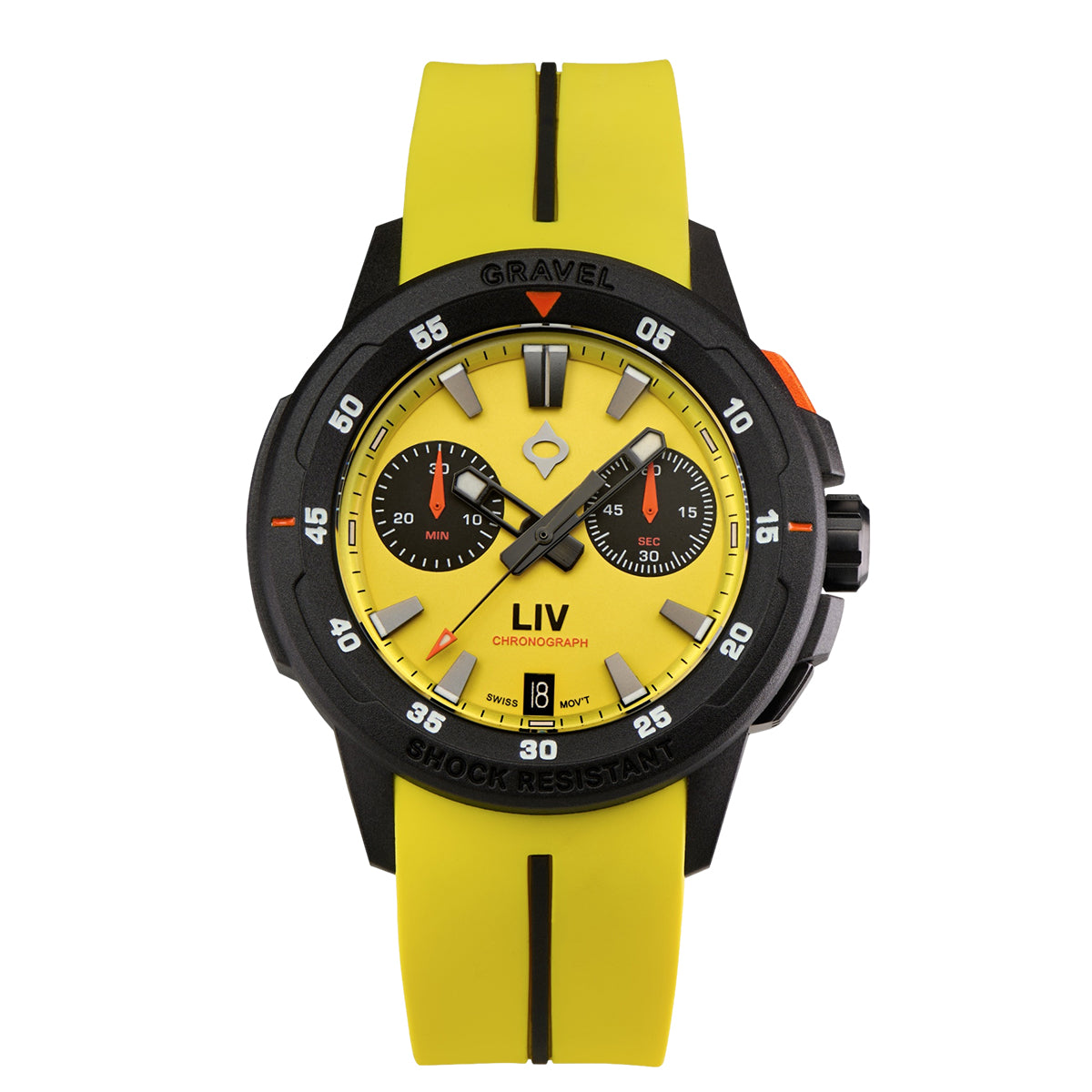 GRAVEL 002 VENOM YELLOW SWISS CHRONOGRAPH – LIV Swiss Watches