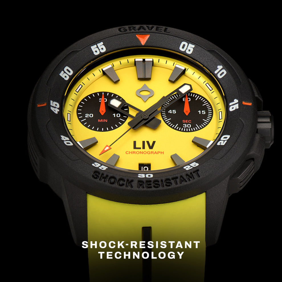 GRAVEL 002 VENOM YELLOW SWISS CHRONOGRAPH – LIV Swiss Watches