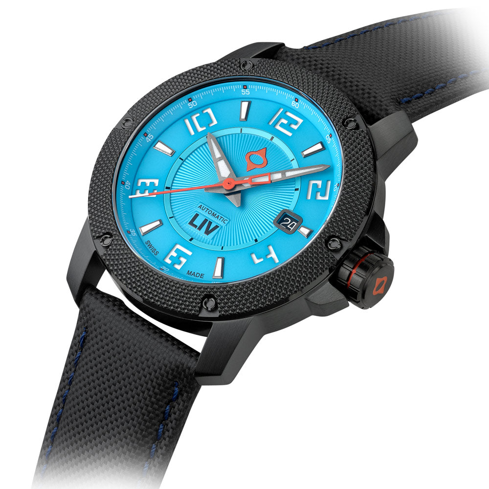 Shop T.J. Blue LIV GX1-A Automatic – LIV Swiss Watches