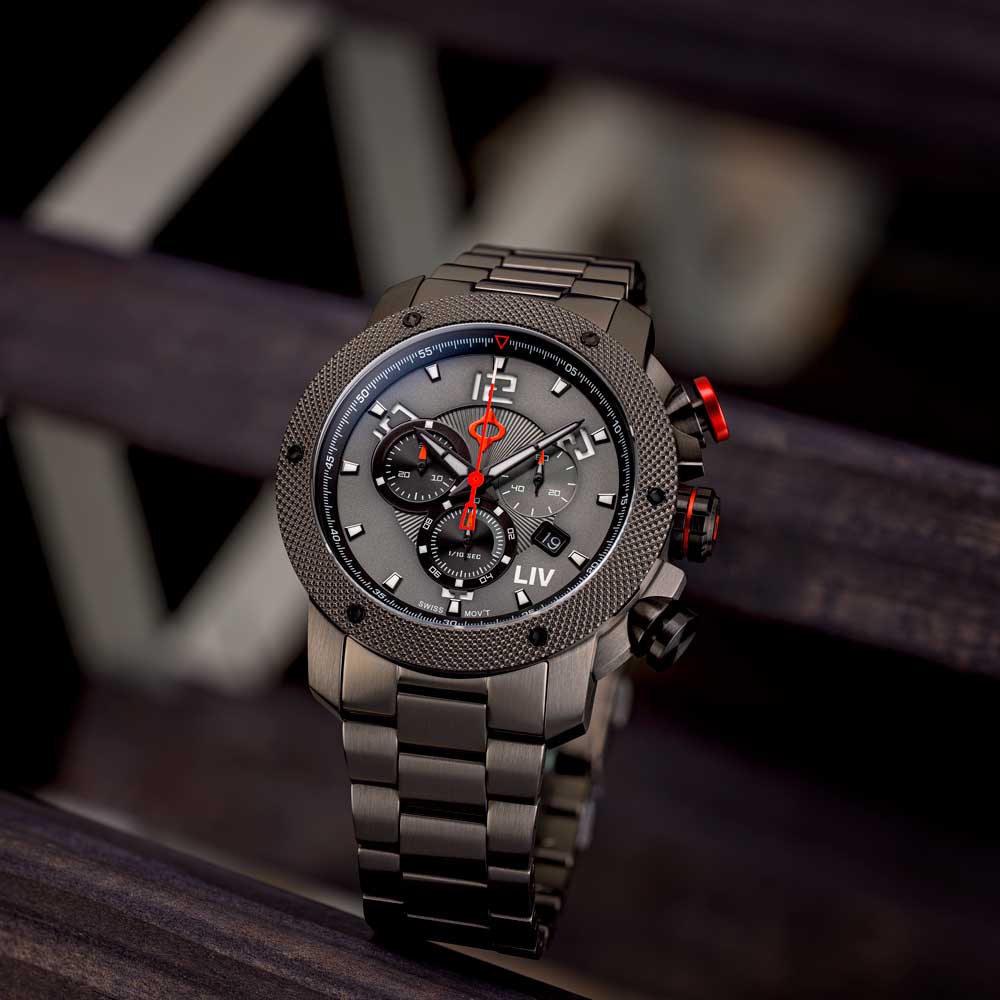 LIV Cool Gray GX1 Swiss Chronograph – LIV Swiss Watches