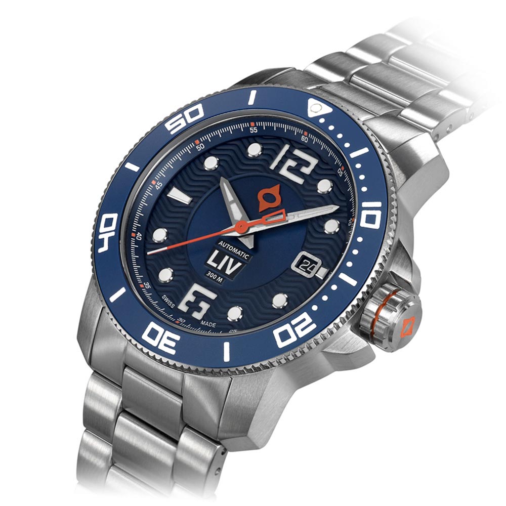 Shop LIV GX-Diver's 41mm Steel Cobalt Swiss Auto Watch – LIV Swiss Watches