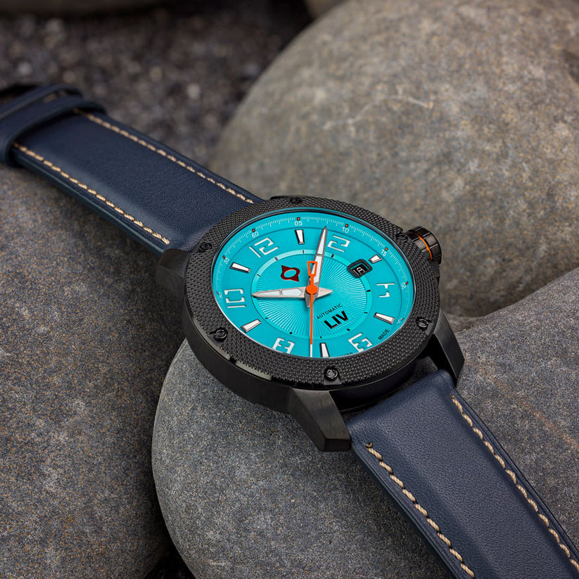 Shop T.J. Blue LIV GX1-A Automatic – LIV Swiss Watches